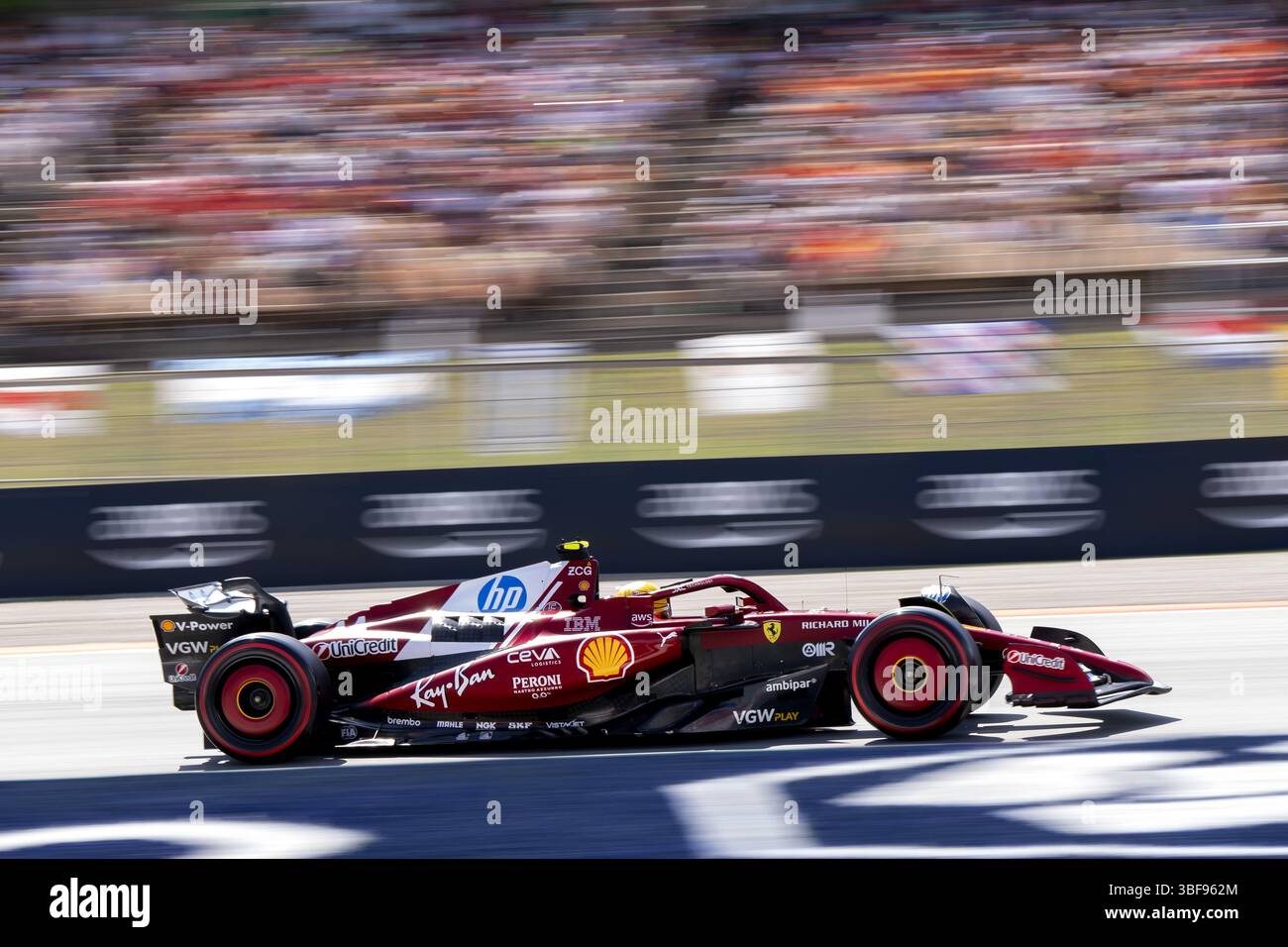 BARCELONA - Lewis Hamilton (Ferrari) in action at the Circuit de ...