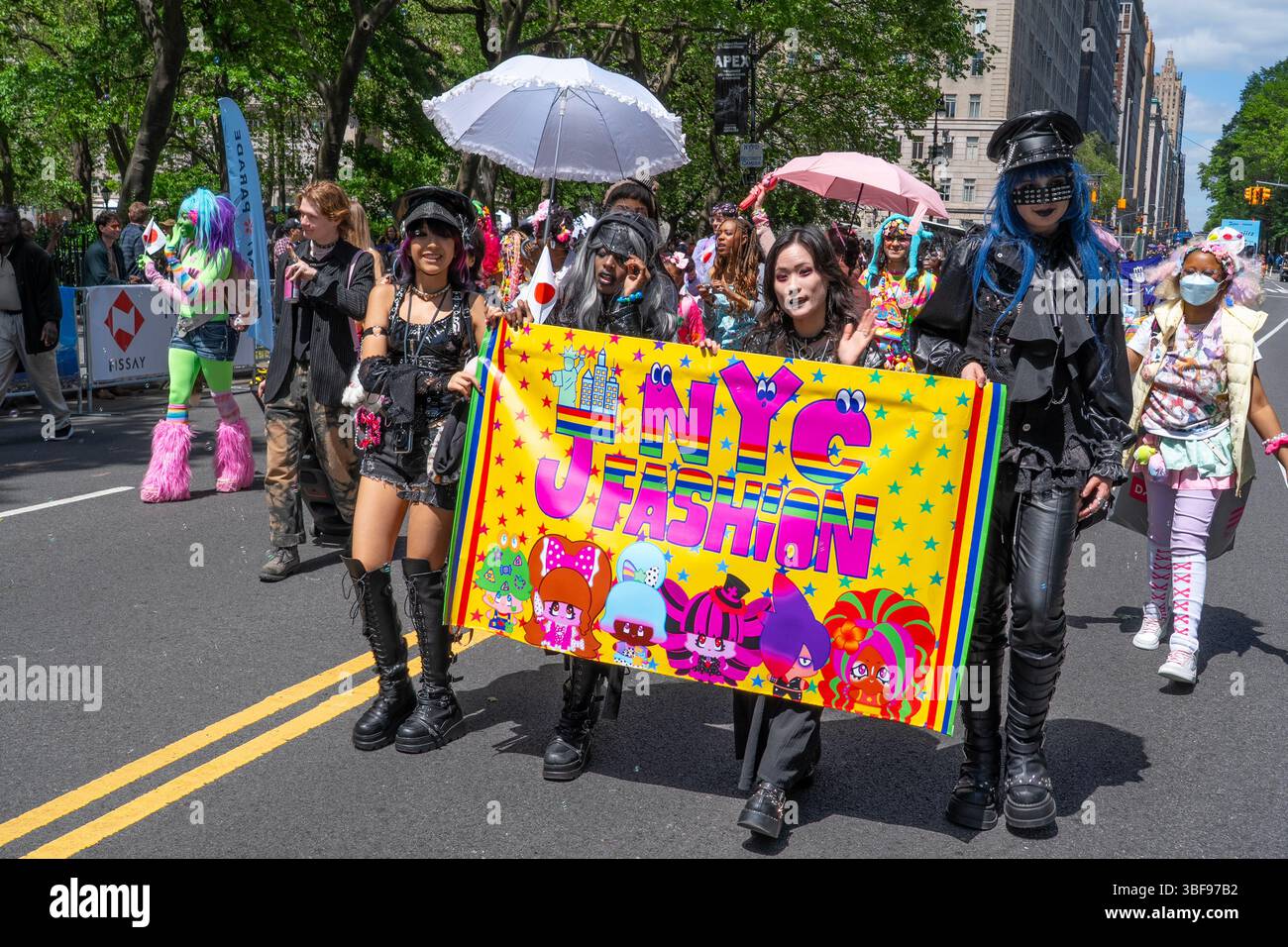 Japanese Day Parade on Central Park west in Manhattan, New York City ...