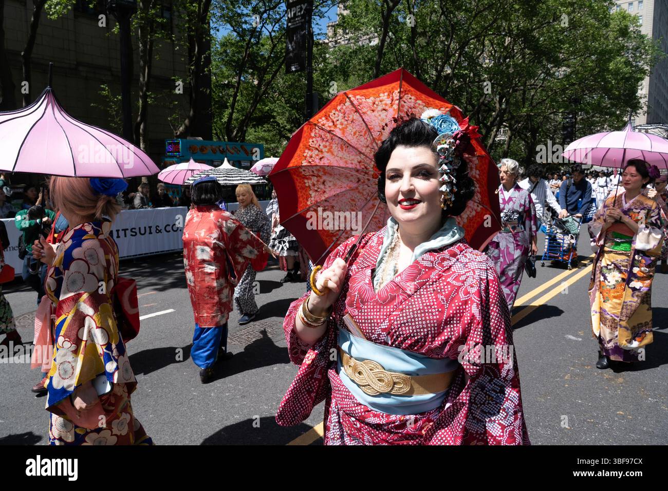 Japanese Day Parade on Central Park west in Manhattan, New York City ...