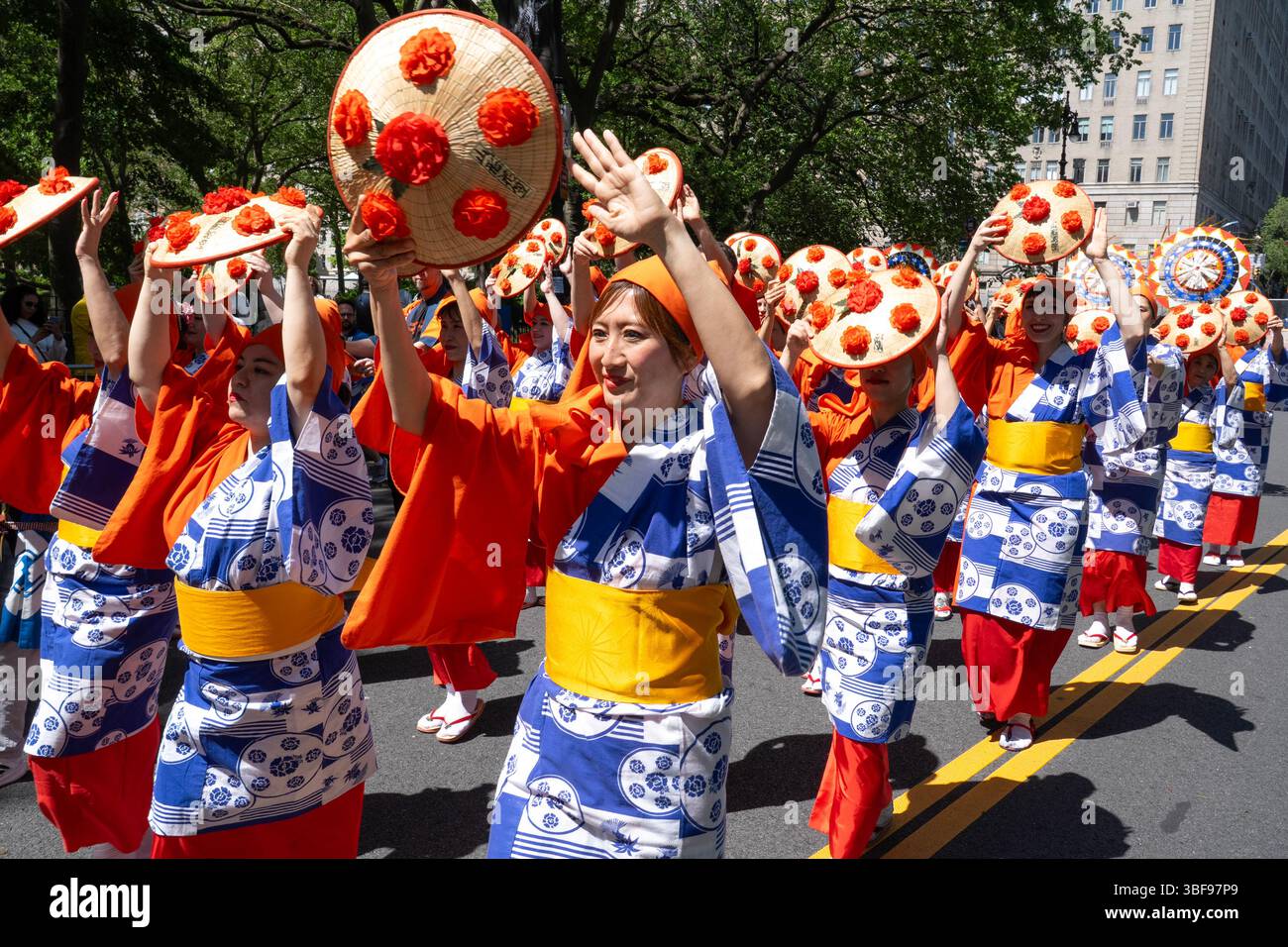 Japanese Day Parade on Central Park west in Manhattan, New York City ...