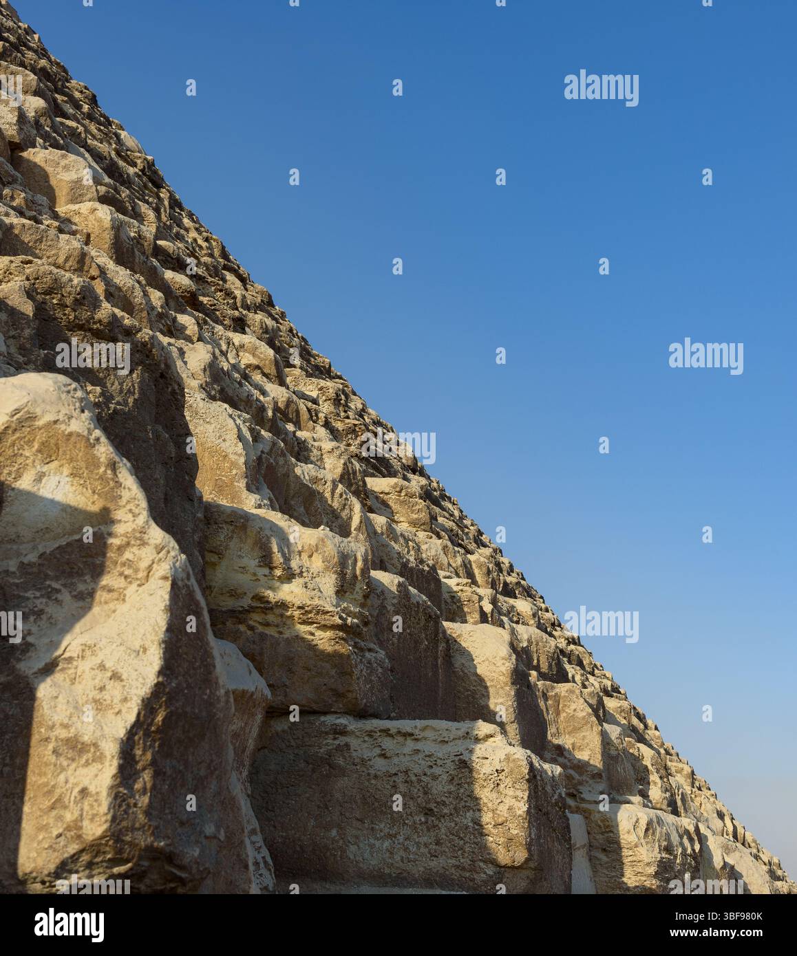 Stone blocks making up the Great Pyramid of Giza, Cairo, Egypt Stock ...
