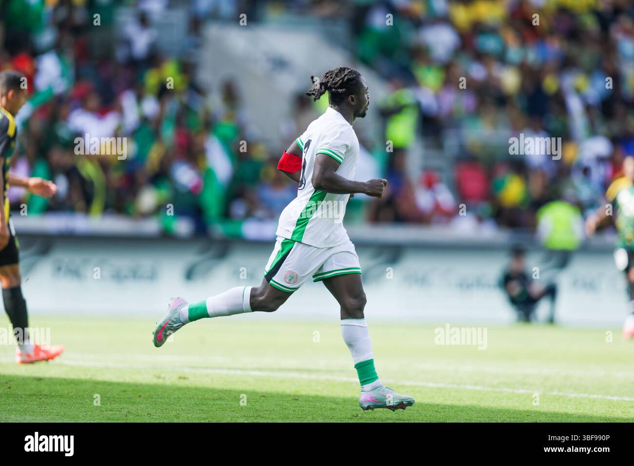 Brentford, England, 31st May, 2025, Moses Simon celebrates scoring ...