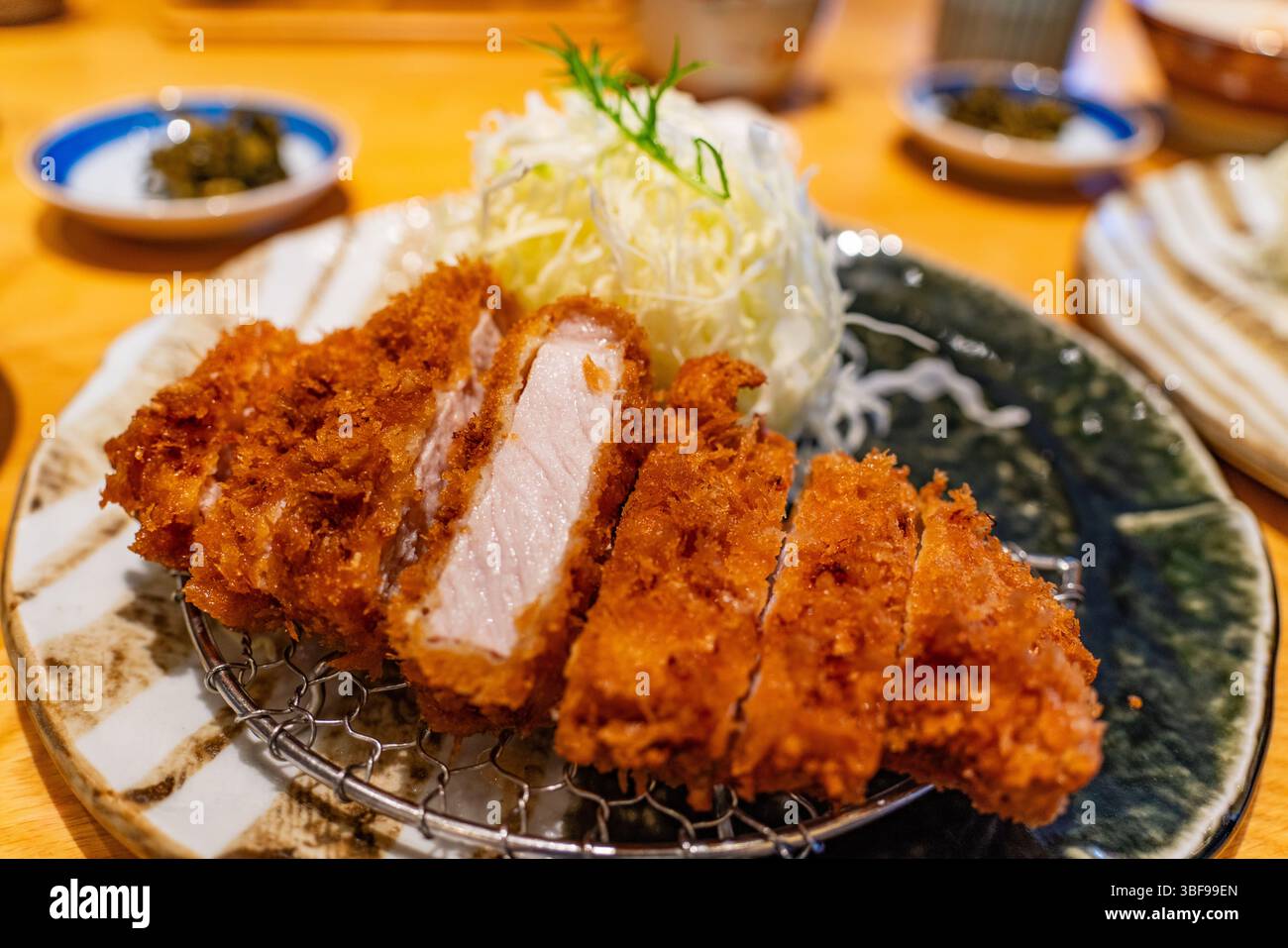 Tonkatsu, the deep-fried pork cutlet, a Japanese dish Stock Photo - Alamy