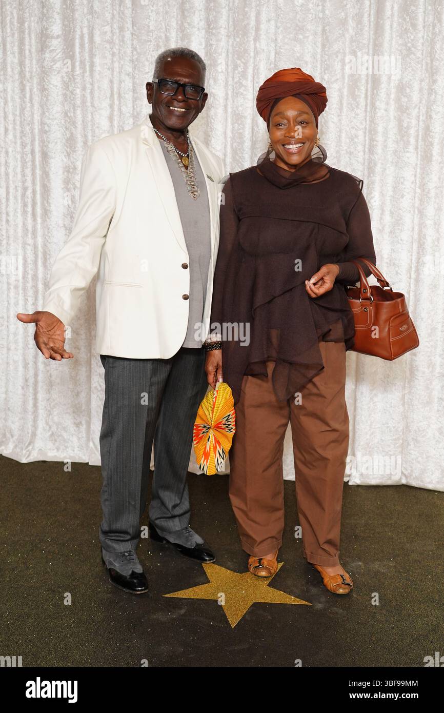 Rudolph Walker and Angela Wynter attending the British Soap Awards 2025 ...