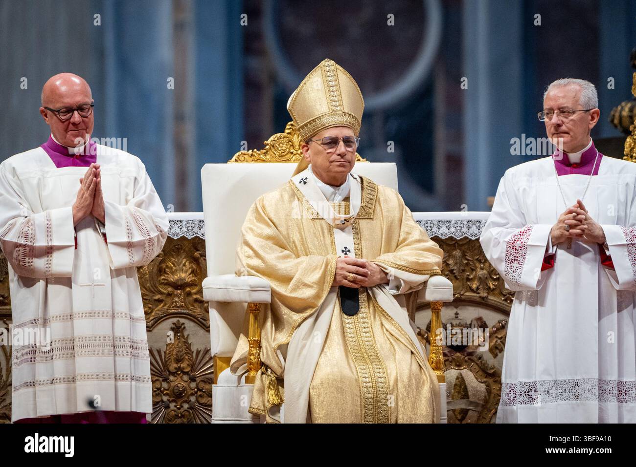 Vatican, Vatican. 31st May, 2025. Pope Leo XIV leads the Holy Mass on the occasion of Priestly ...