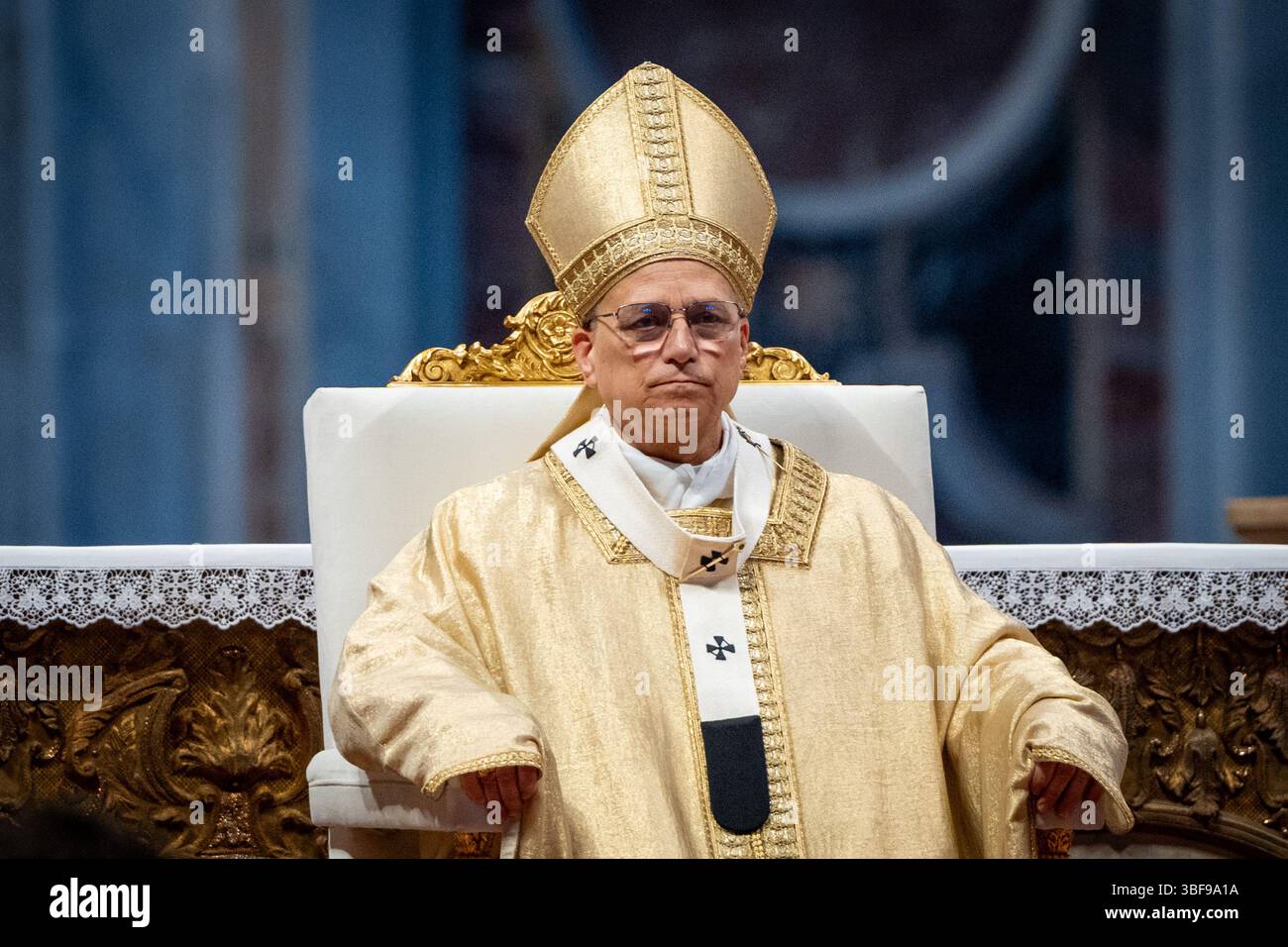 Vatican, Vatican. 31st May, 2025. Pope Leo XIV leads the Holy Mass on the occasion of Priestly ...