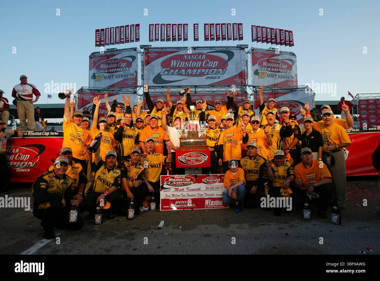 NASCAR Champion, MATT KENSETH, celebrates after winning the NASCAR ...