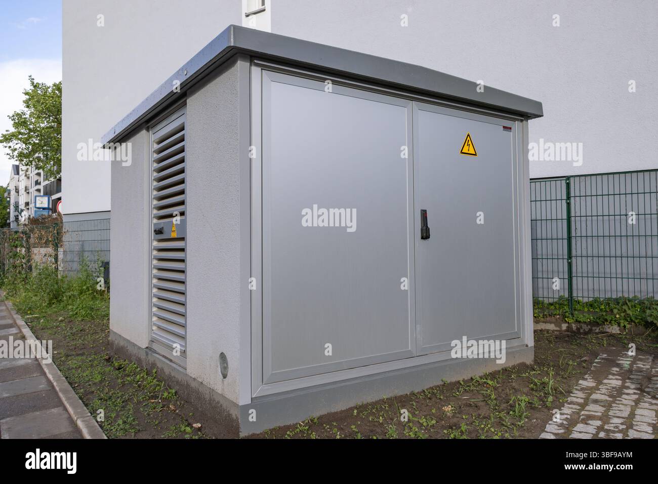 small transformer station outside a residential building Stock Photo ...