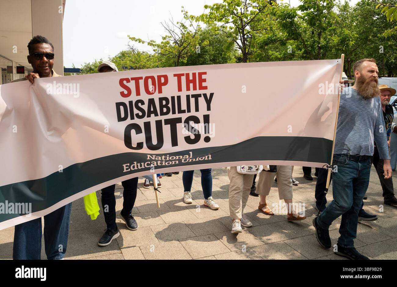Milton Keynes, UK. 30th May 2025. Milton Keynes Disabled People Against ...