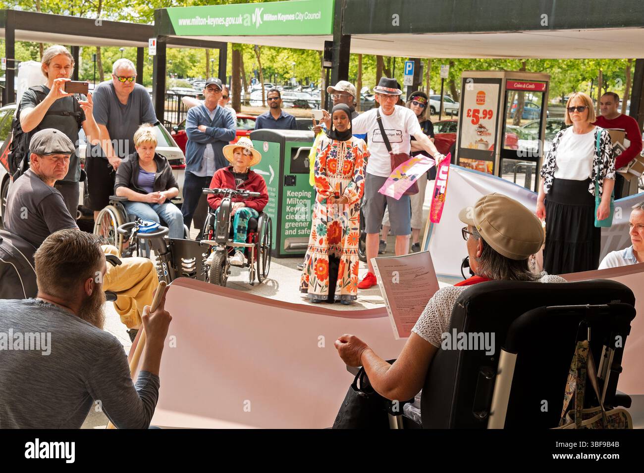 Milton Keynes, UK. 30th May 2025. Milton Keynes Disabled People Against ...