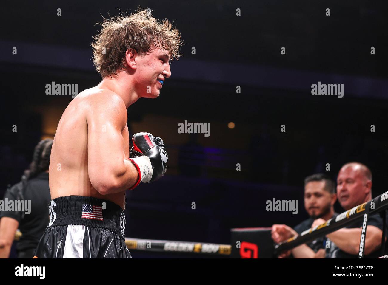 May 30, 2025: (L-R) Super Welterweight Cayden Griffiths celebrates in ...