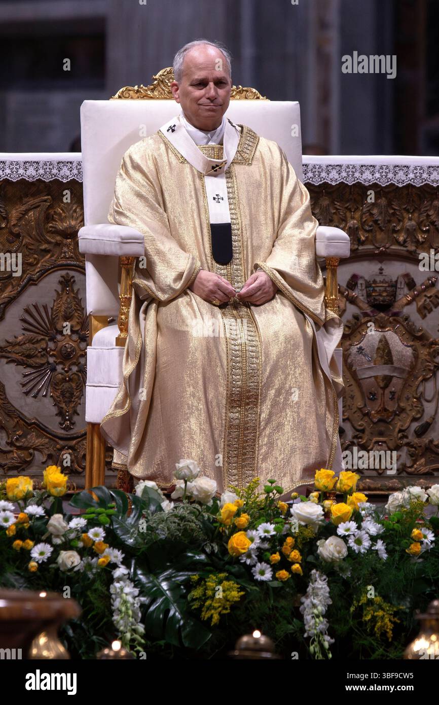 Vatican City, Vatican, 31 May 2025. Pope Leo XIV leads a Holy Mass with the Rite of priestly ...