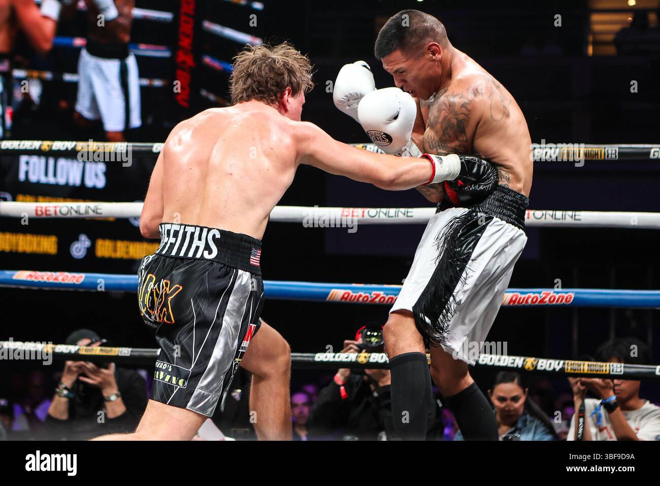 May 30, 2025: (L-R) Super Welterweight Cayden Griffiths punches Edgar ...
