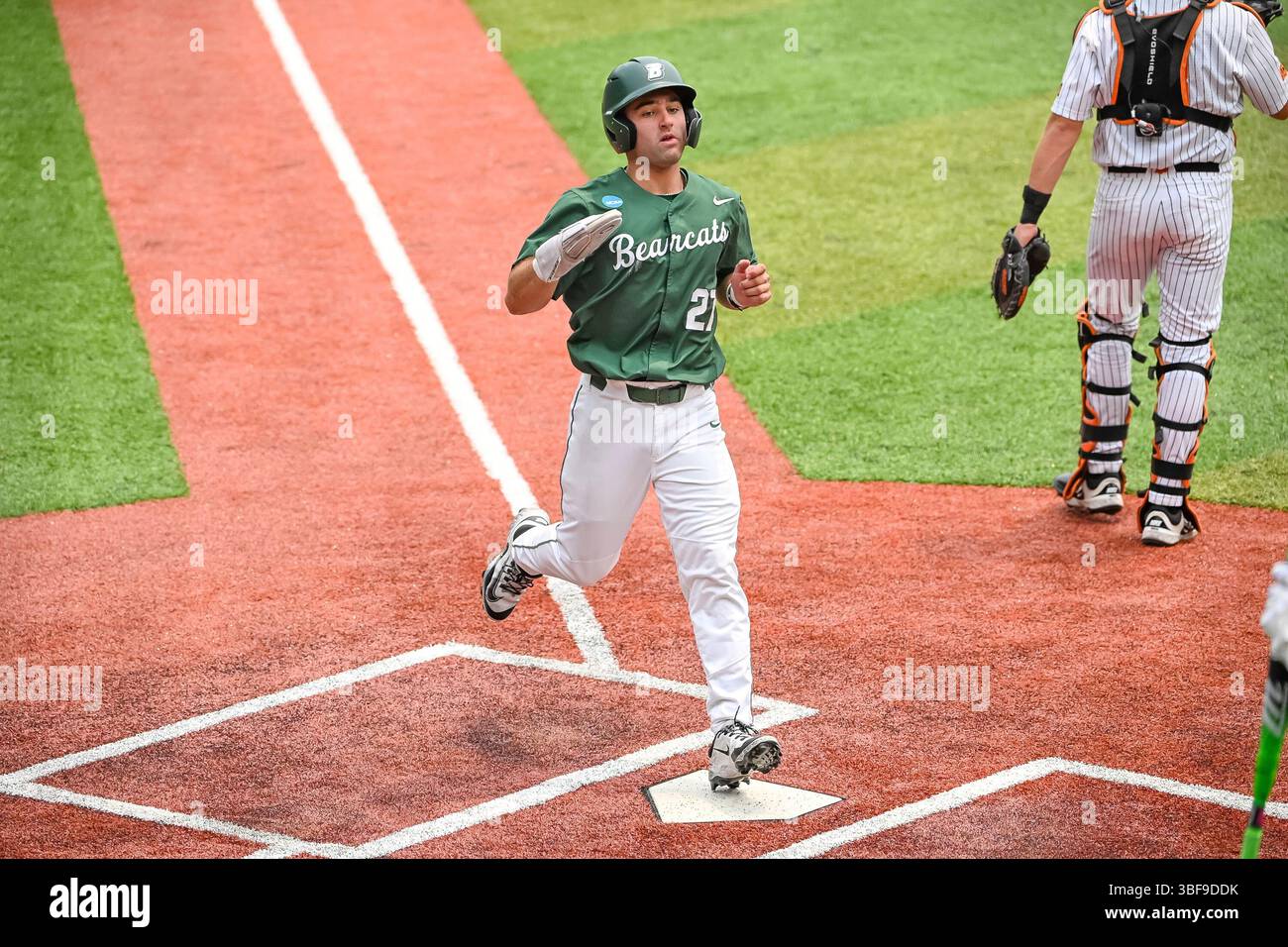 ATHENS, GA - MAY 31: Binghamton infielder Zach Kent (27) scores on an ...