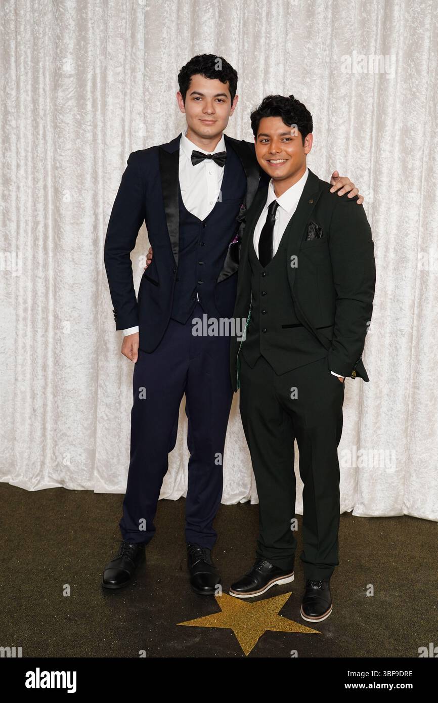 Sonny Jay and Adam Hussain attending the British Soap Awards 2025 at ...