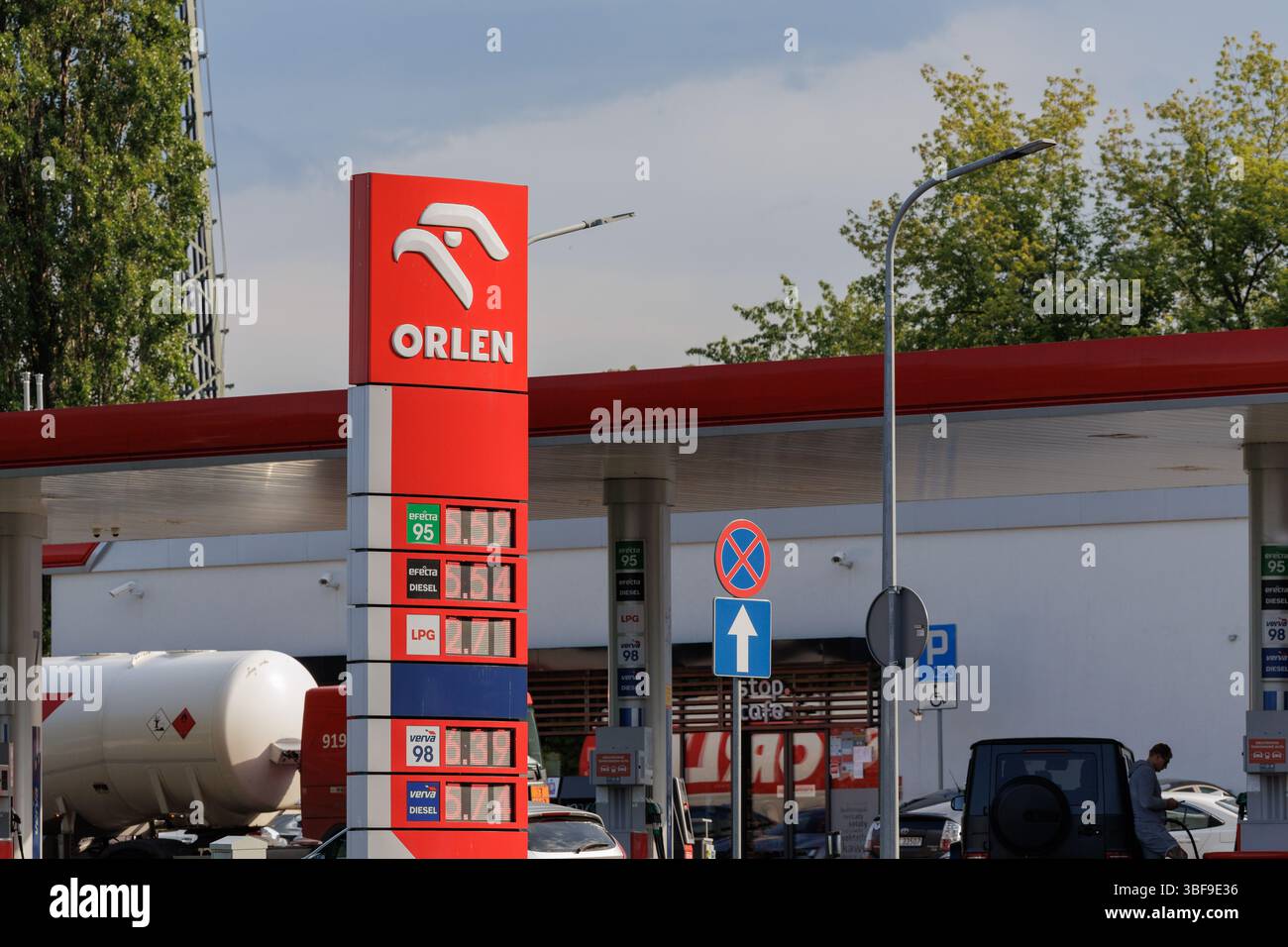 KRAKOW, POLAND, May 31, 2025, PKN Orlen photo collection OP: Fuel station of the Polish oil ...