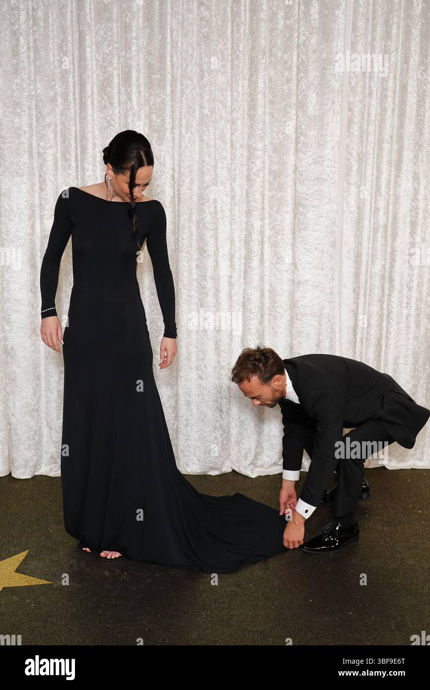 Jack P. Shepherd and Hanni Treweek attending the British Soap Awards ...