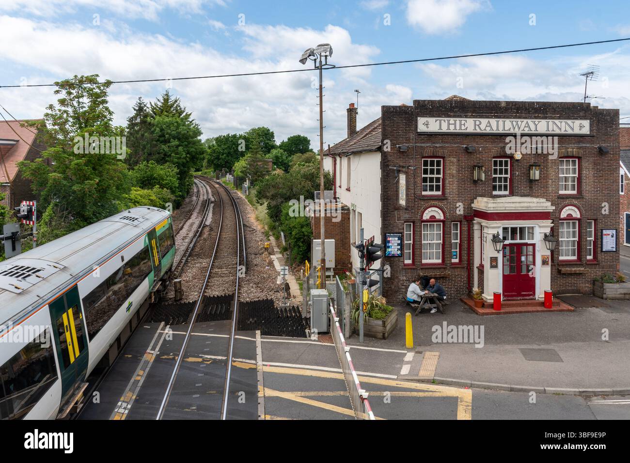 View of The Railway Inn beside Billingshurst Station with a Southern ...