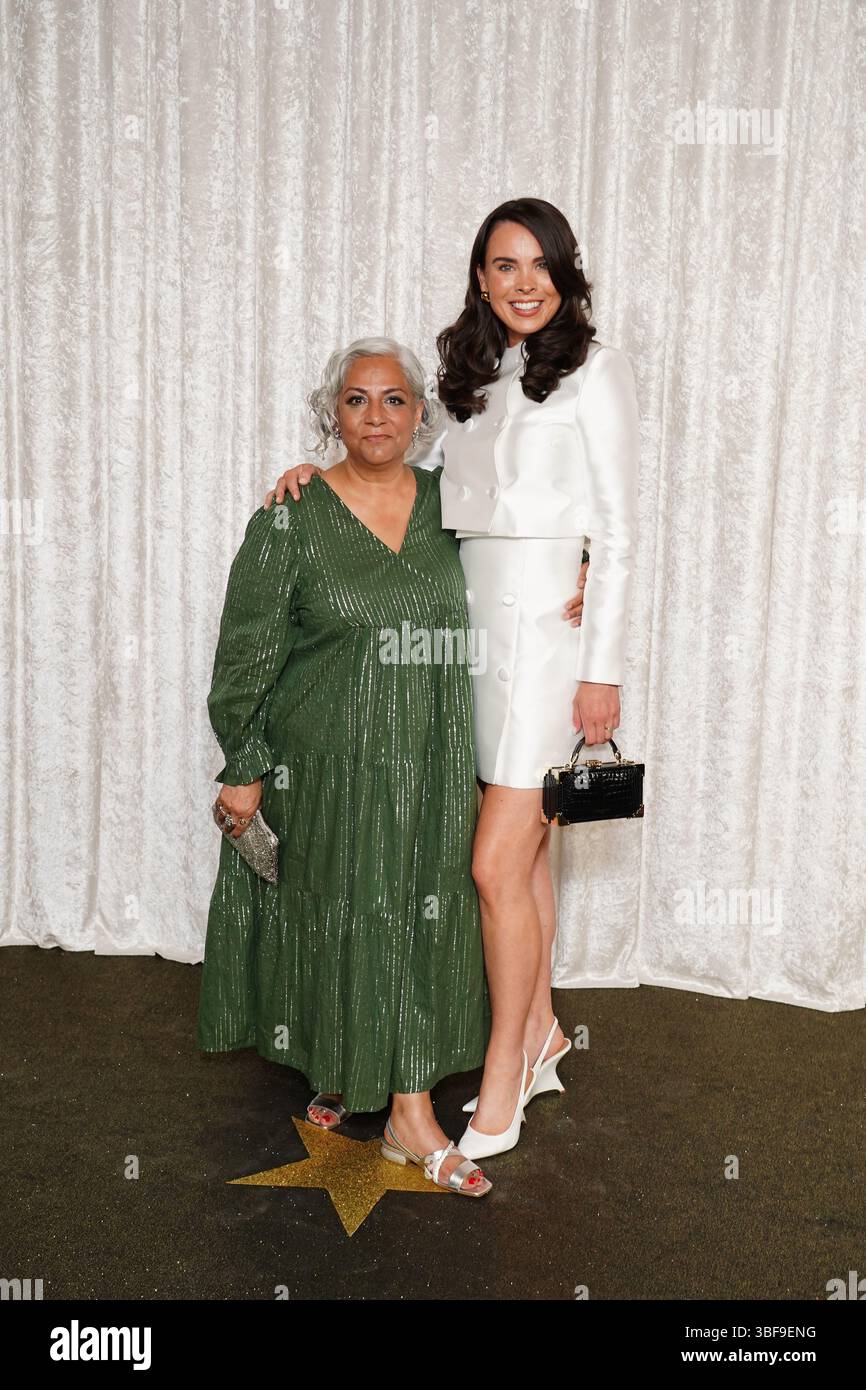 Harvey Virdi (left) and Jessamy Stoddart attending the British Soap ...