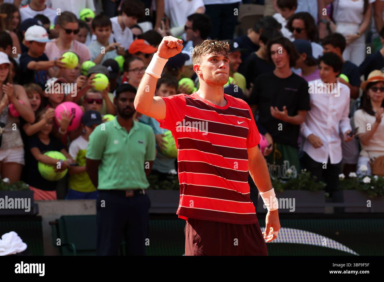 31st May 2025, Roland Garros, Paris, France; French Open tennis tounament: Joao Fonseca (BRA ...