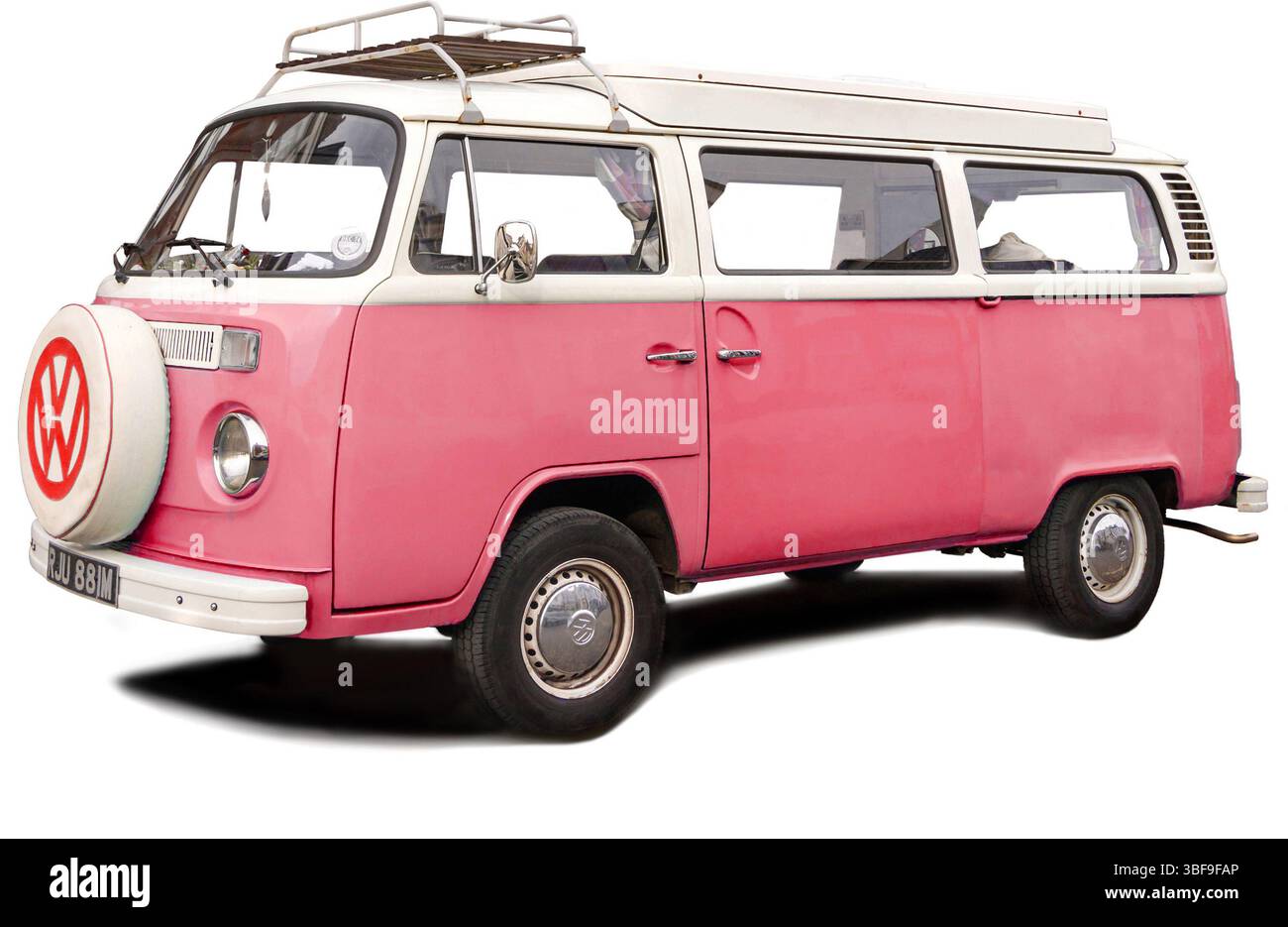 Vintage pink van Cut Out Stock Images & Pictures - Alamy