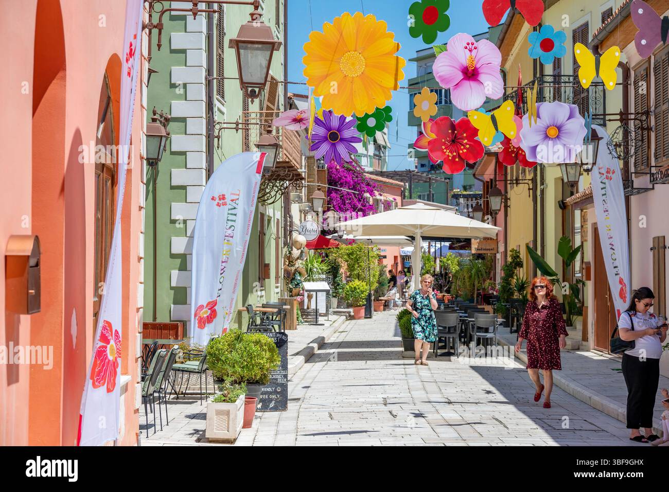 Vlora Old Town, Vlore, Albania Stock Photo - Alamy