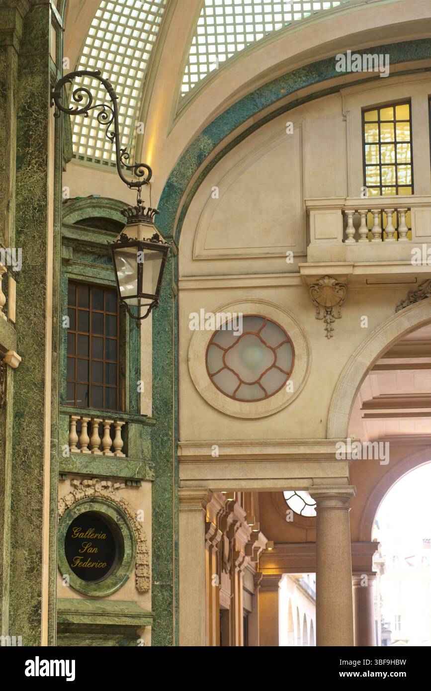Galleria Federico Turin, Italy. Architectural detail. The 1930s-built ...