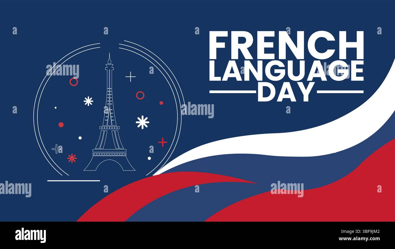 French Language Day Celebrating the Beauty of Francophonie Stock Vector ...