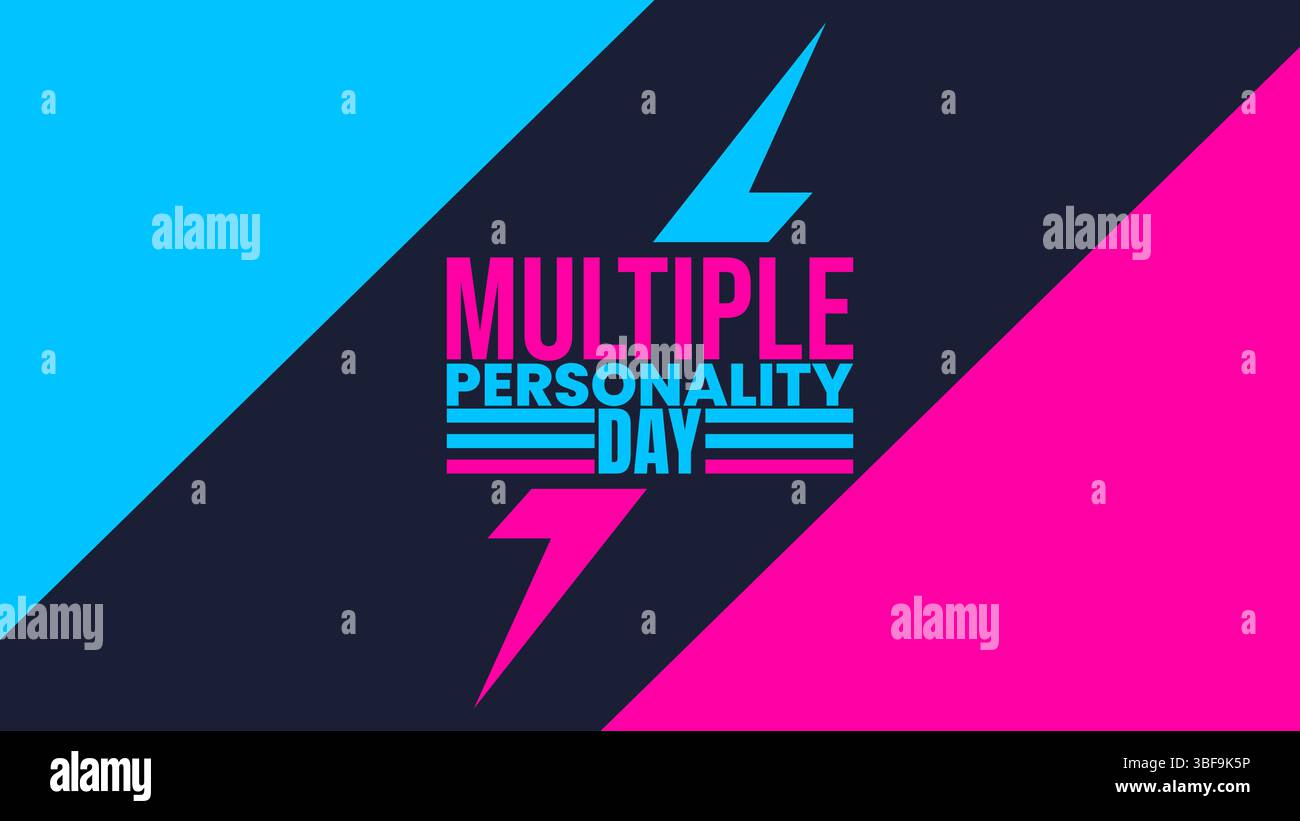 Understanding the Mind – Multiple Personality Day Template Stock Vector ...