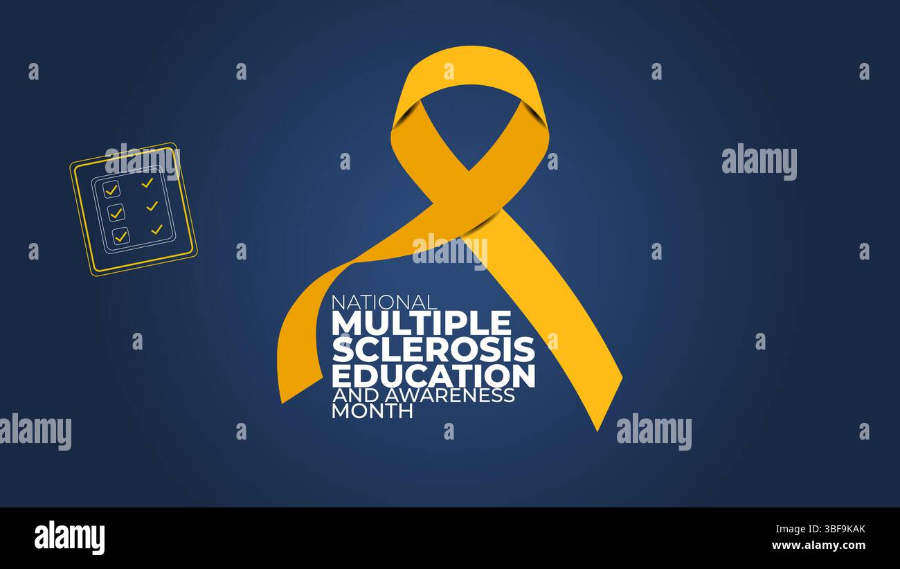 Raising Awareness National Multiple Sclerosis Month, concept. Banner ...