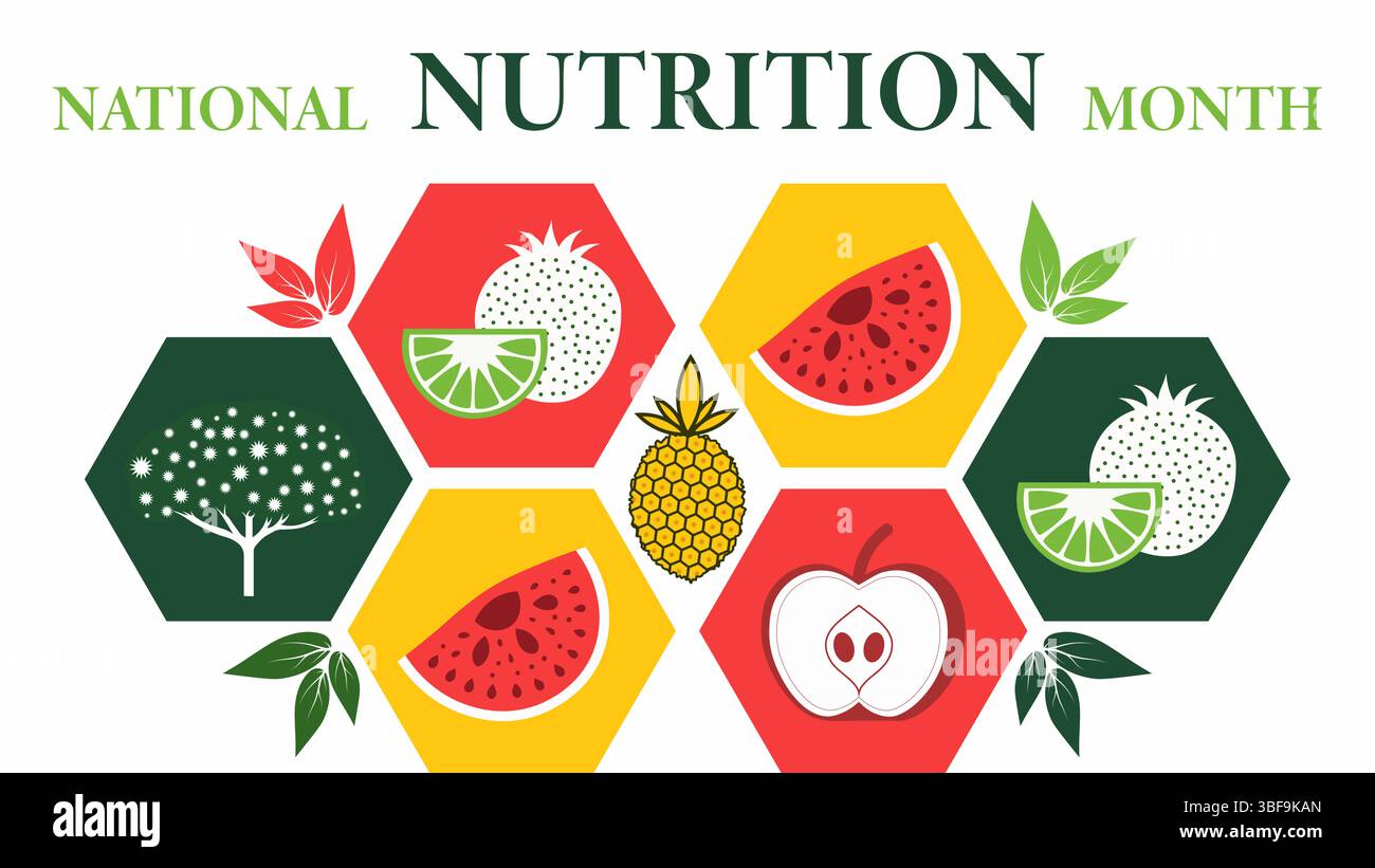 National Nutrition Month Banner, Promoting Healthy Eating and ...