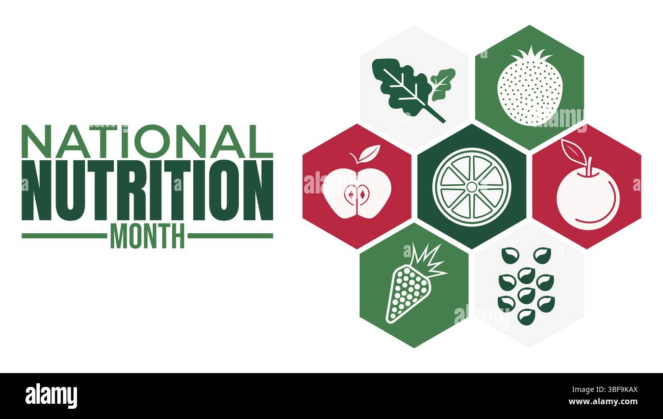 National Nutrition Month Banner, Promoting Healthy Eating and ...