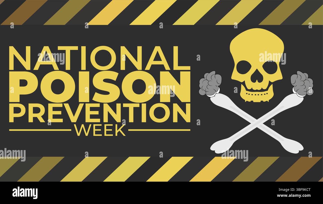 Stay Safe, Stay Aware: National Poison Prevention Week Stock Vector ...