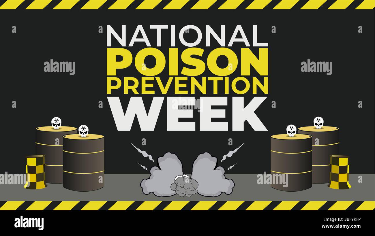 Stay Safe, Stay Aware: National Poison Prevention Week Stock Vector ...