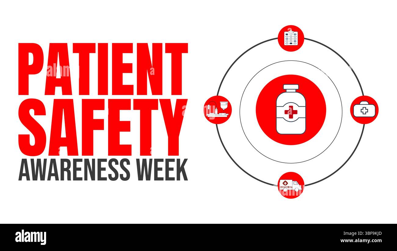 Patient Safety Awareness Week Banner, Promote Healthcare Safety and Care Stock Vector Image ...