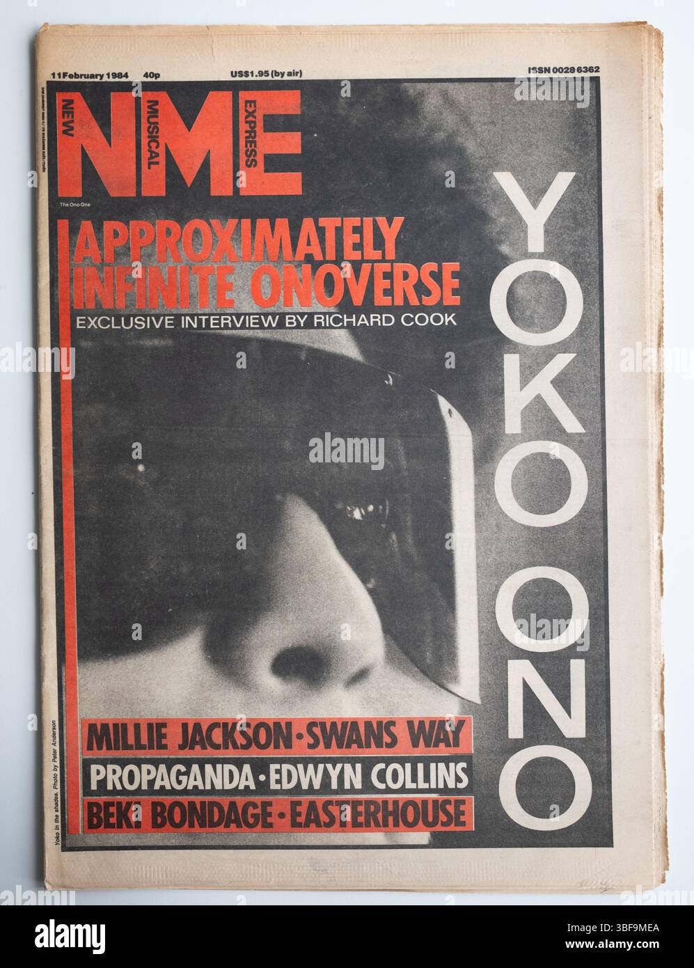 1980s NME New Musical Express Music Paper with Yoko Ono Front Cover ...