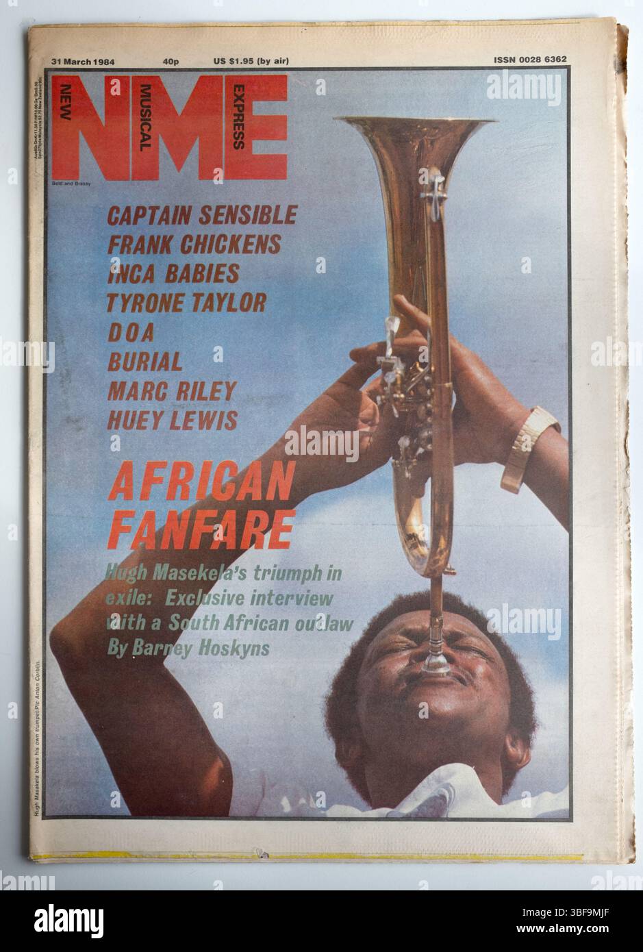 1980s NME New Musical Express Music Paper with Hugh Masakela and ...