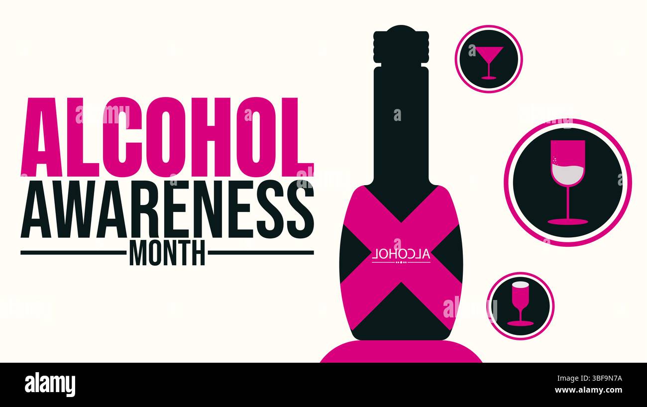 Alcohol Awareness Month, Educate, Prevent, and Support Recovery Stock ...