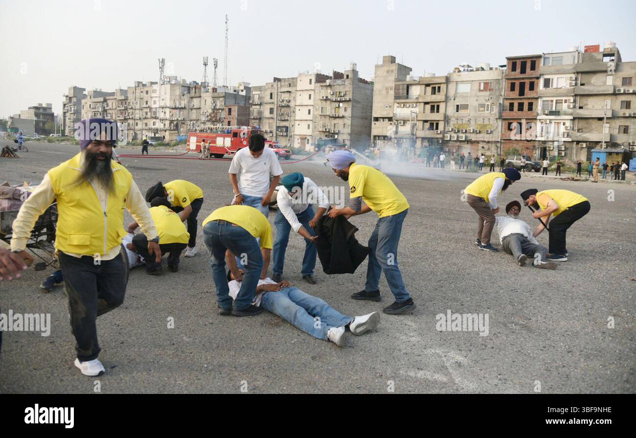 AMRITSAR, INDIA - MAY 31: Civil defence volunteers take part in a ...