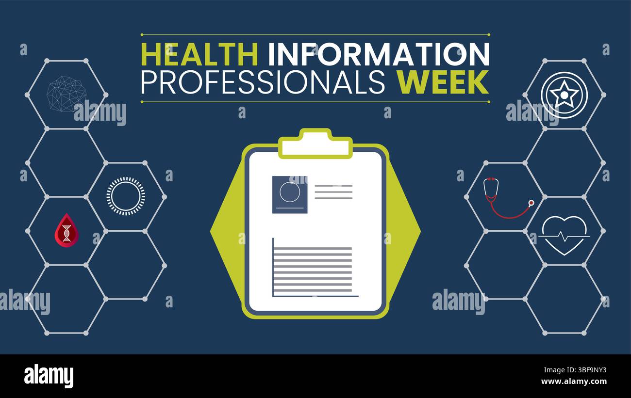 health information professionals week design templet Stock Vector Image ...