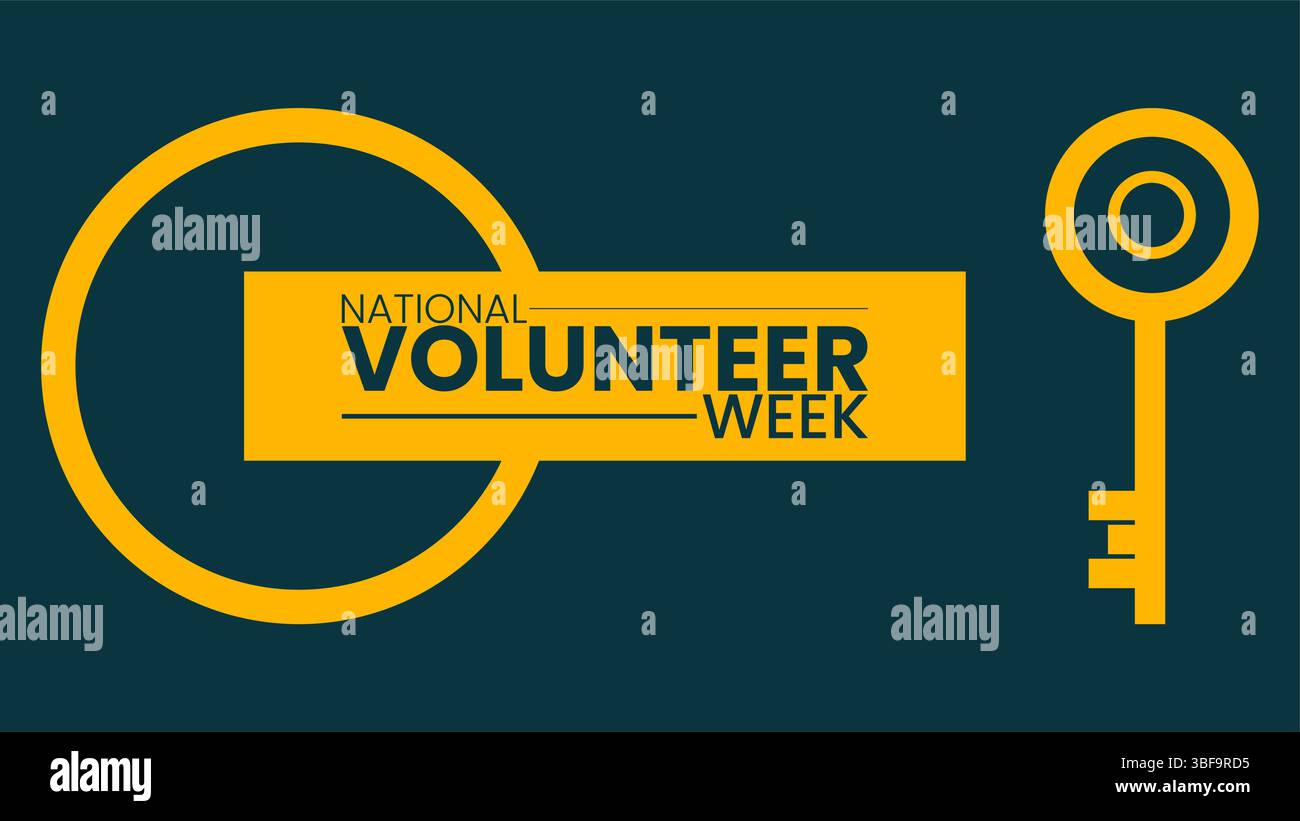 Celebrating National Volunteer Week Design templet Stock Vector Image ...