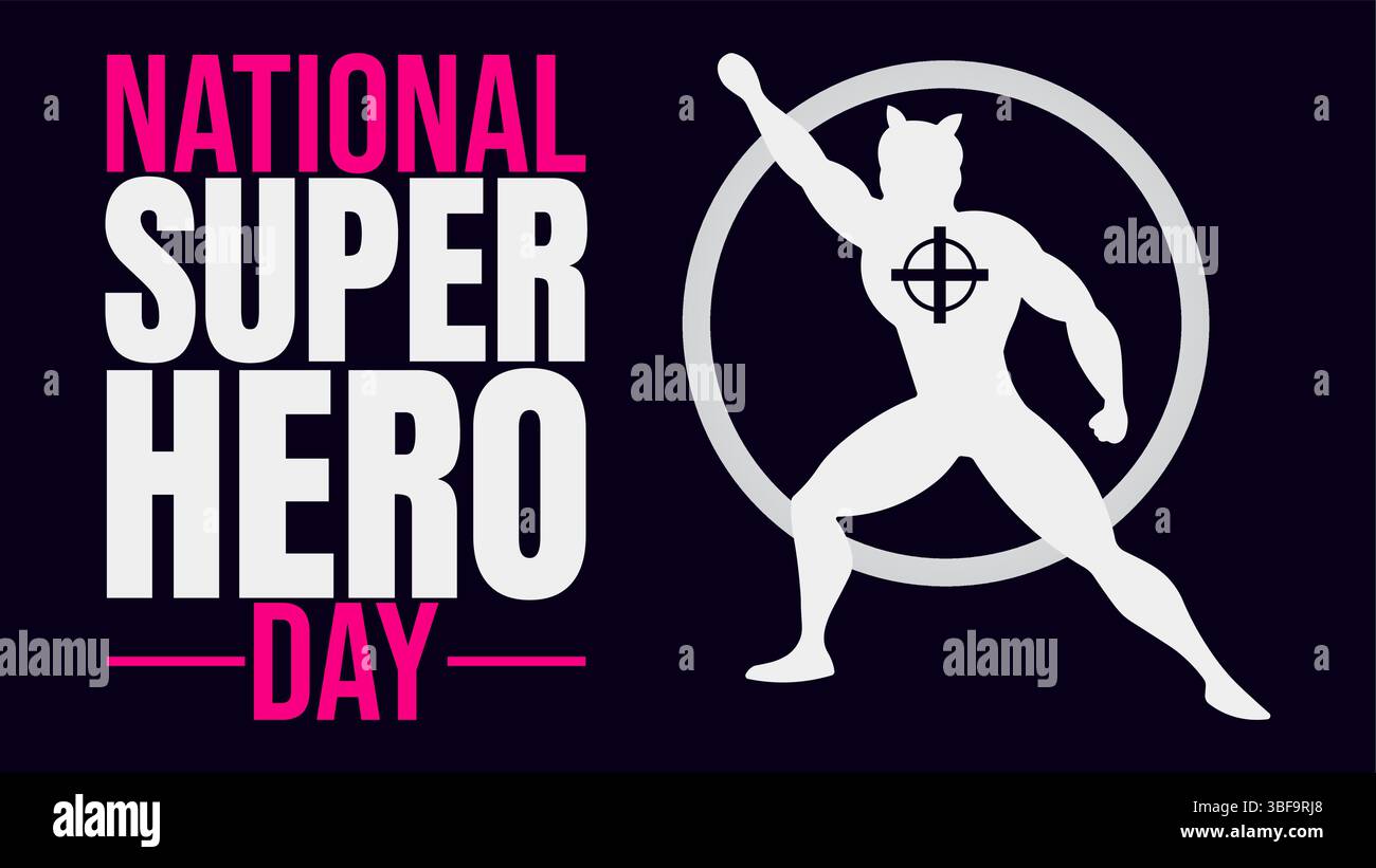 Super hero silhouette text hi-res stock photography and images - Alamy