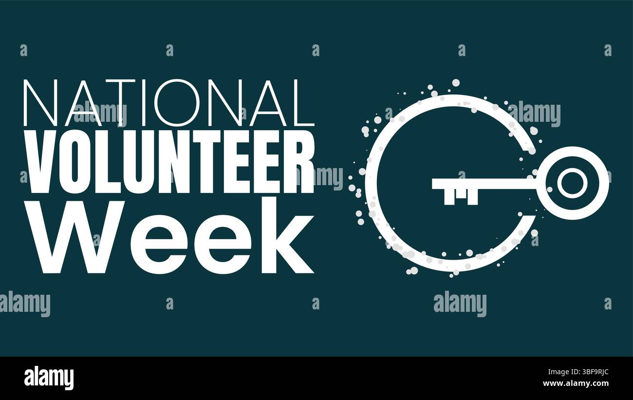 Celebrating National Volunteer Week Design templet Stock Vector Image ...