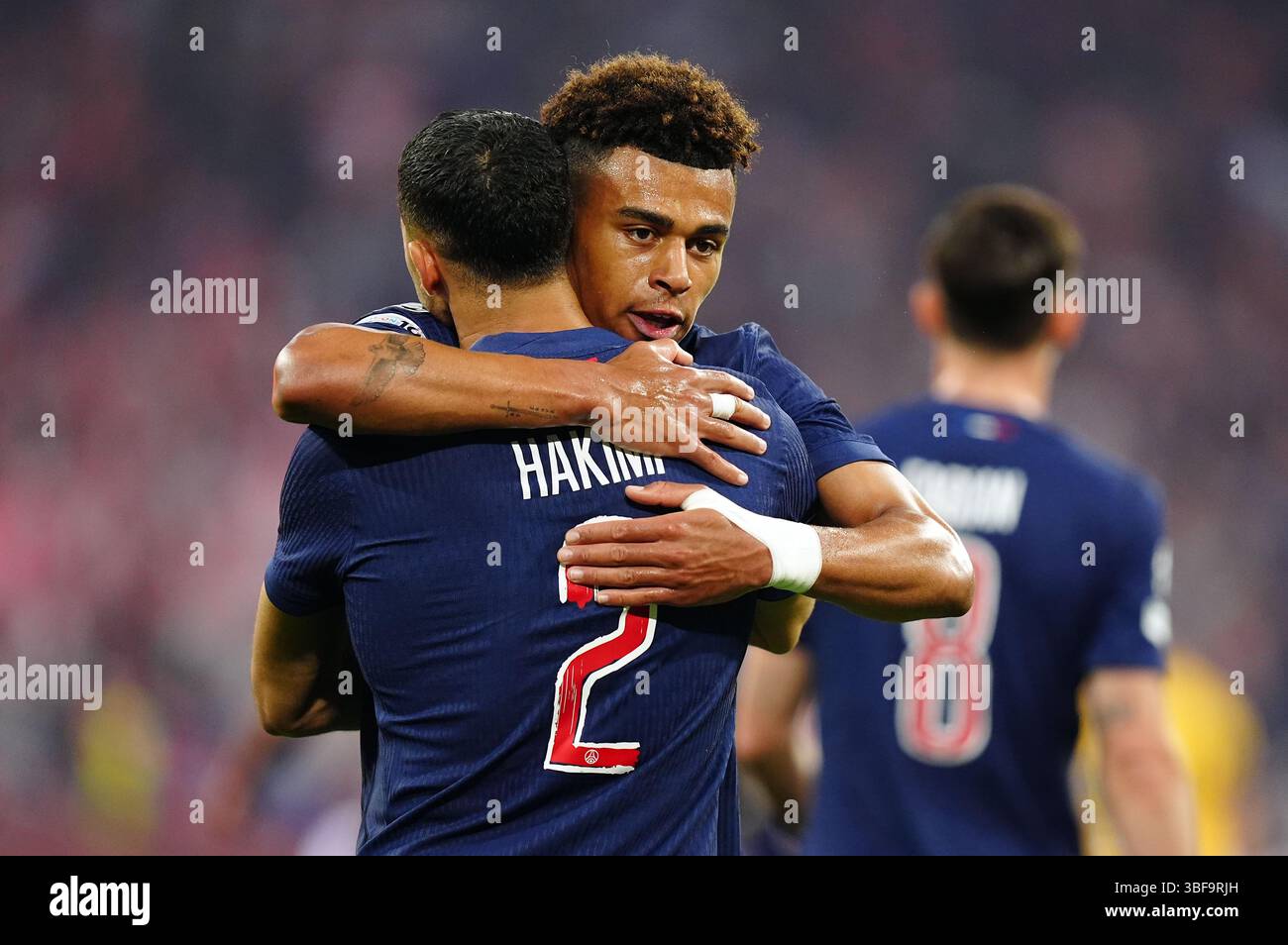 Paris Saint-Germain's Achraf Hakimi celebrates scoring their side's ...