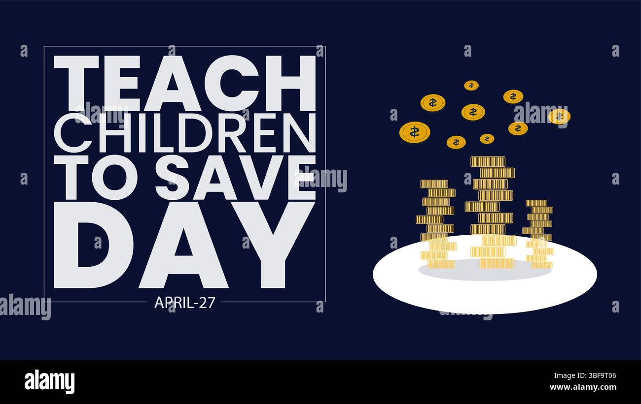 Teaching Kids Financial Responsibility Design templet Stock Vector ...