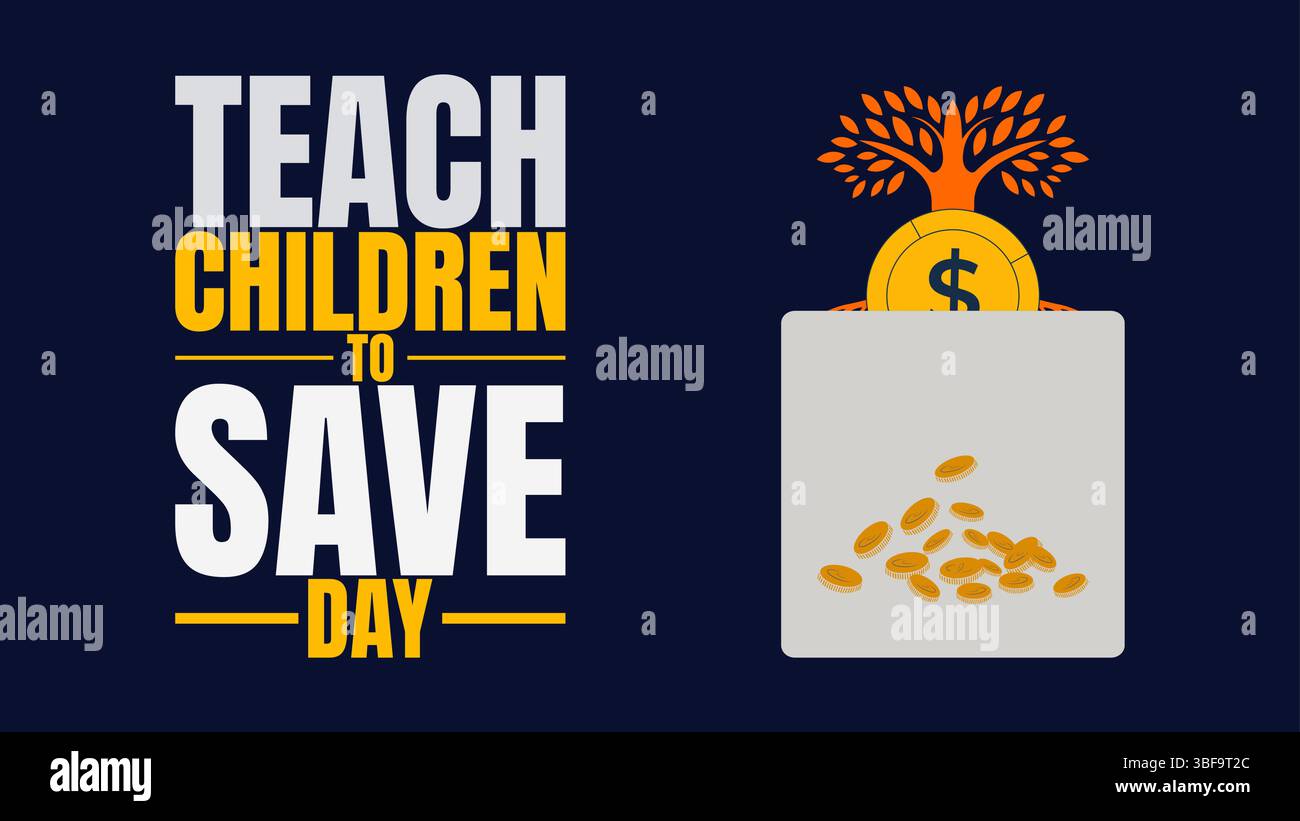 Teaching Kids Financial Responsibility Design templet Stock Vector ...