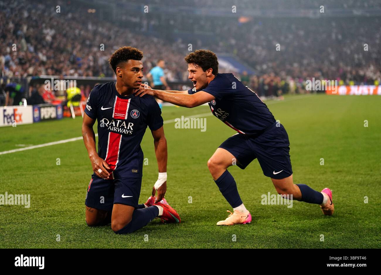 Paris Saint-Germain's Desire Doue celebrates scoring their side's ...