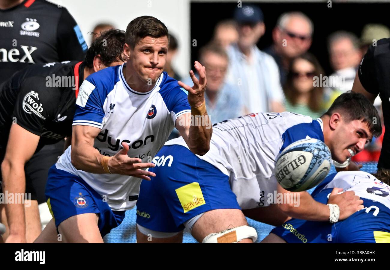 Barnet, United Kingdom. 31st May, 2025. Premiership Rugby. Saracens V ...