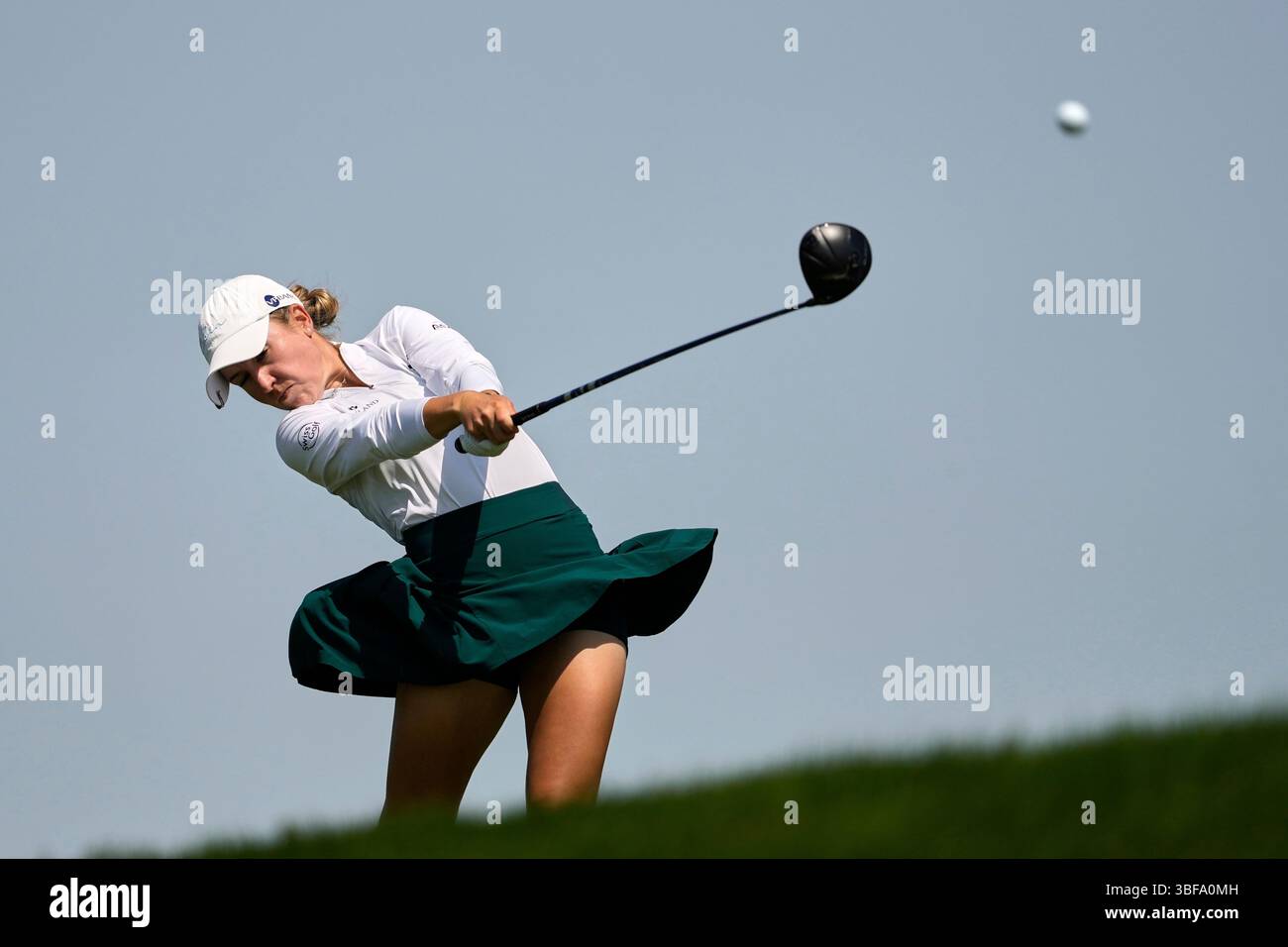 Chiara Tamburlini, of Switzerland, hits on the 12th hole during the ...