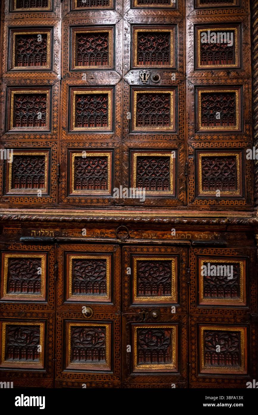 Holy ark, from a synagogue in Modena, Italy, is the only Ashkenazi ark ...